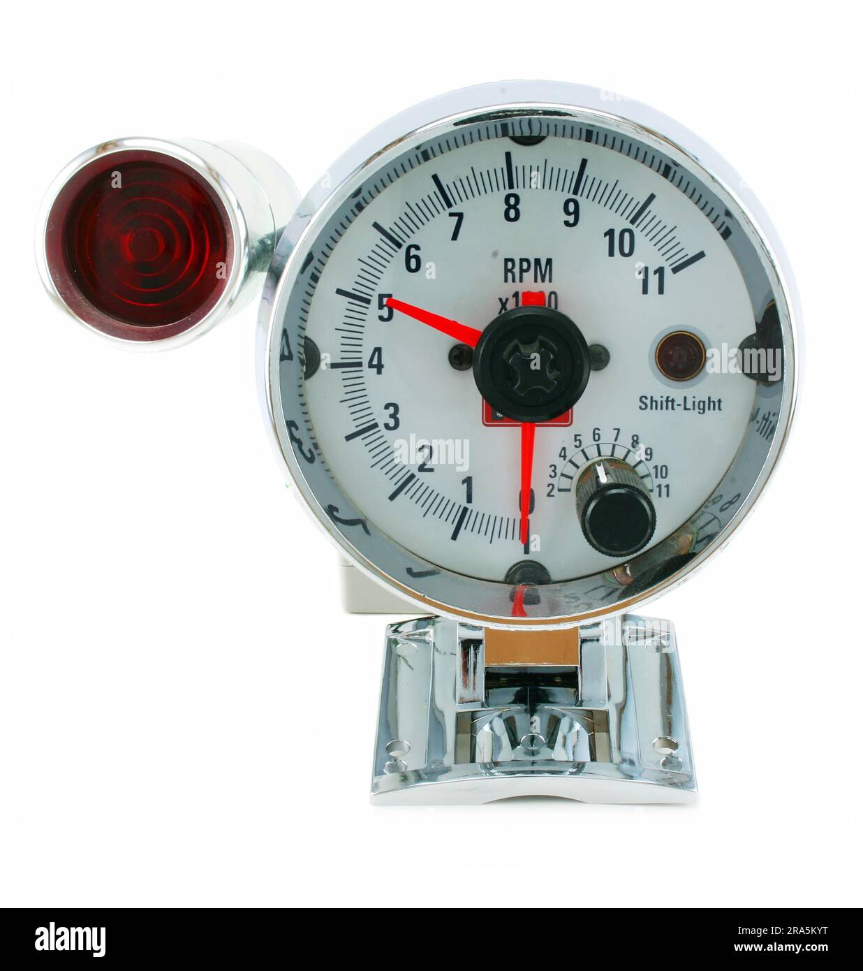 Tachometer with indicator isolated on a white background Stock Photo ...