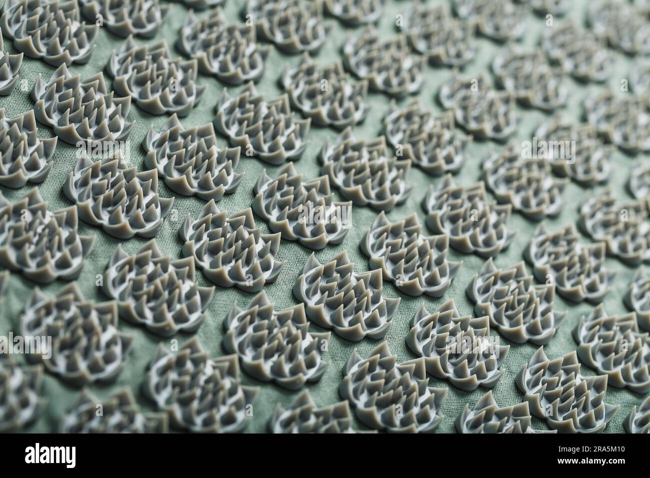Massage mat with prickly spikes Kuznetsov applicator top view. Full ...