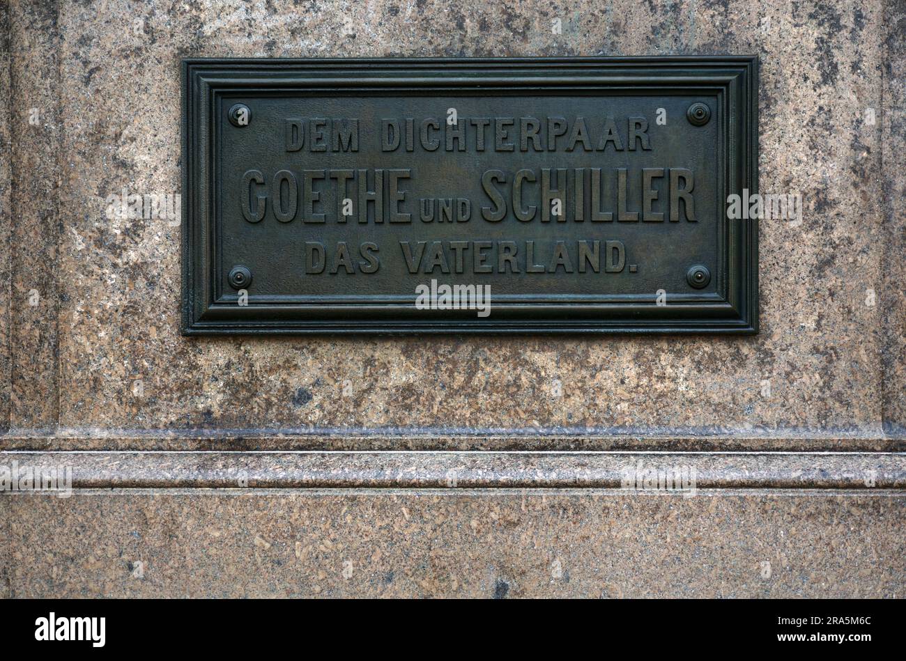 Plaque, Panel, DEM DICHTERPAAR GOETHE UND SCHILLER DAS VATERLAND ...