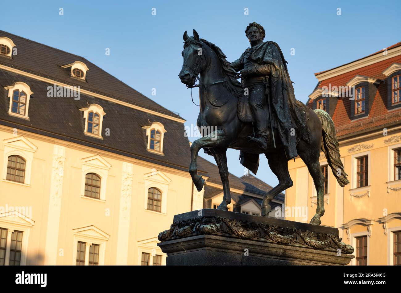 Carl August Monument, Square of Democracy, Weimar, Thuringia, Germany ...
