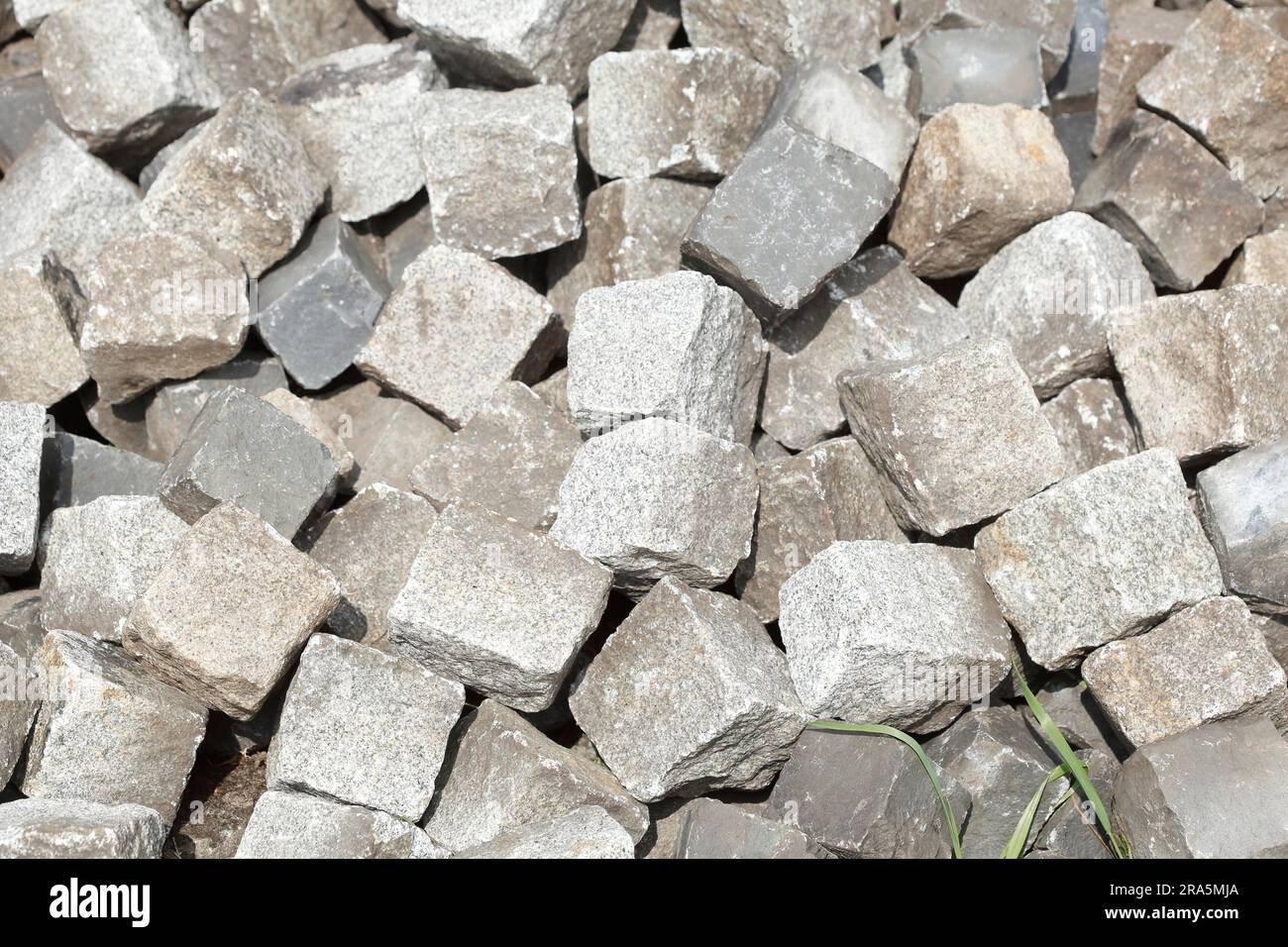 Building rubble, grey building blocks on a rubble pile, Germany Stock ...