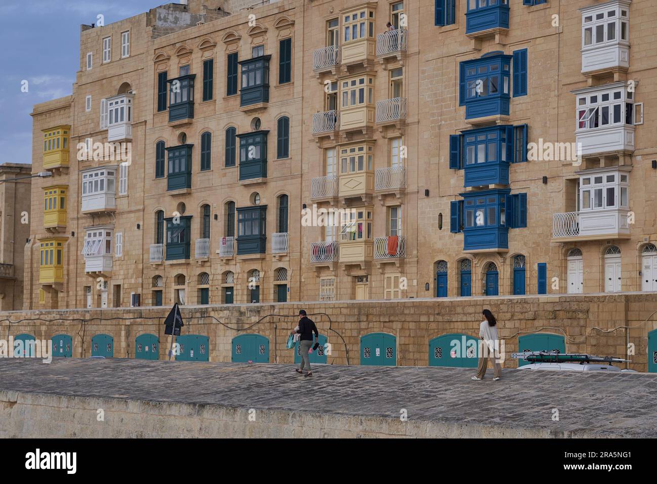 Historic buildings in the city of Valetta in Malta Stock Photo - Alamy