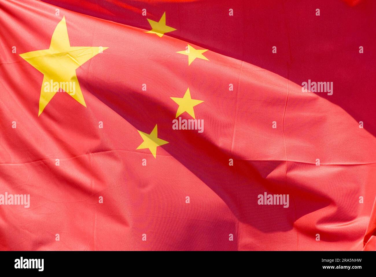 Fluttering flag, China Stock Photo - Alamy