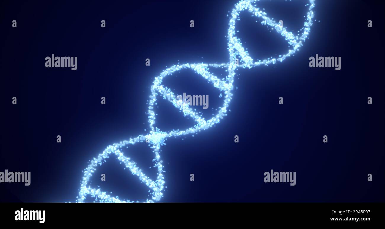 Abstract blue glowing energy spiral dna scientific futuristic high tech ...