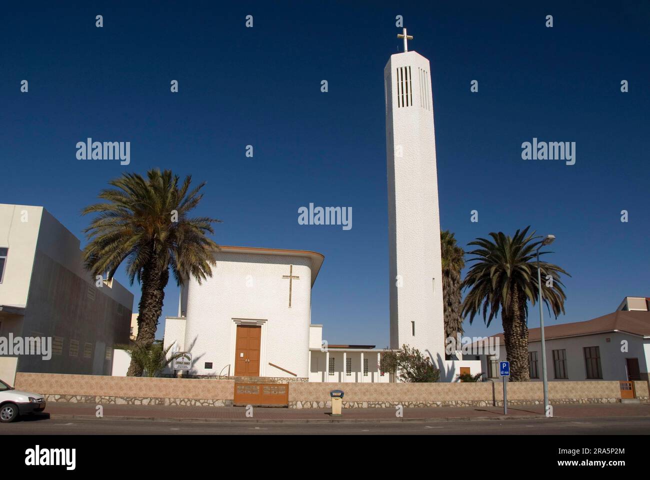 Catholic Church, Walvis Bay, Namibia, Walvis Bay Stock Photo - Alamy