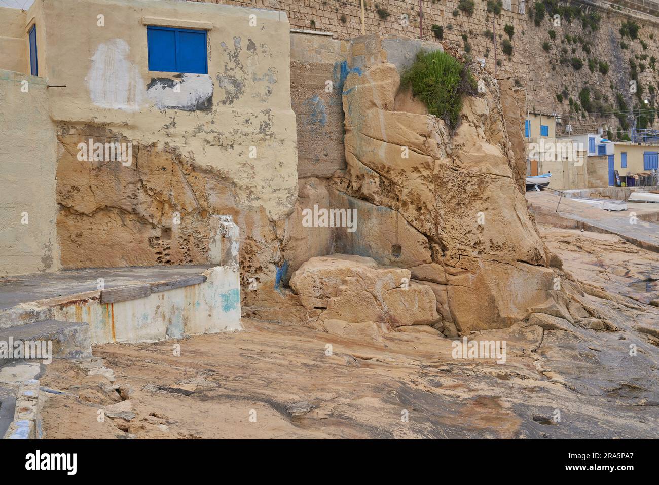 Small fishing village along the edge of the Grand Harbour in Valetta ...