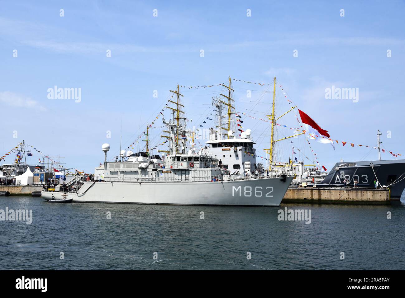 Den Helder, Netherlands. 30 June 2023. Two frigates of the dutch navy ...