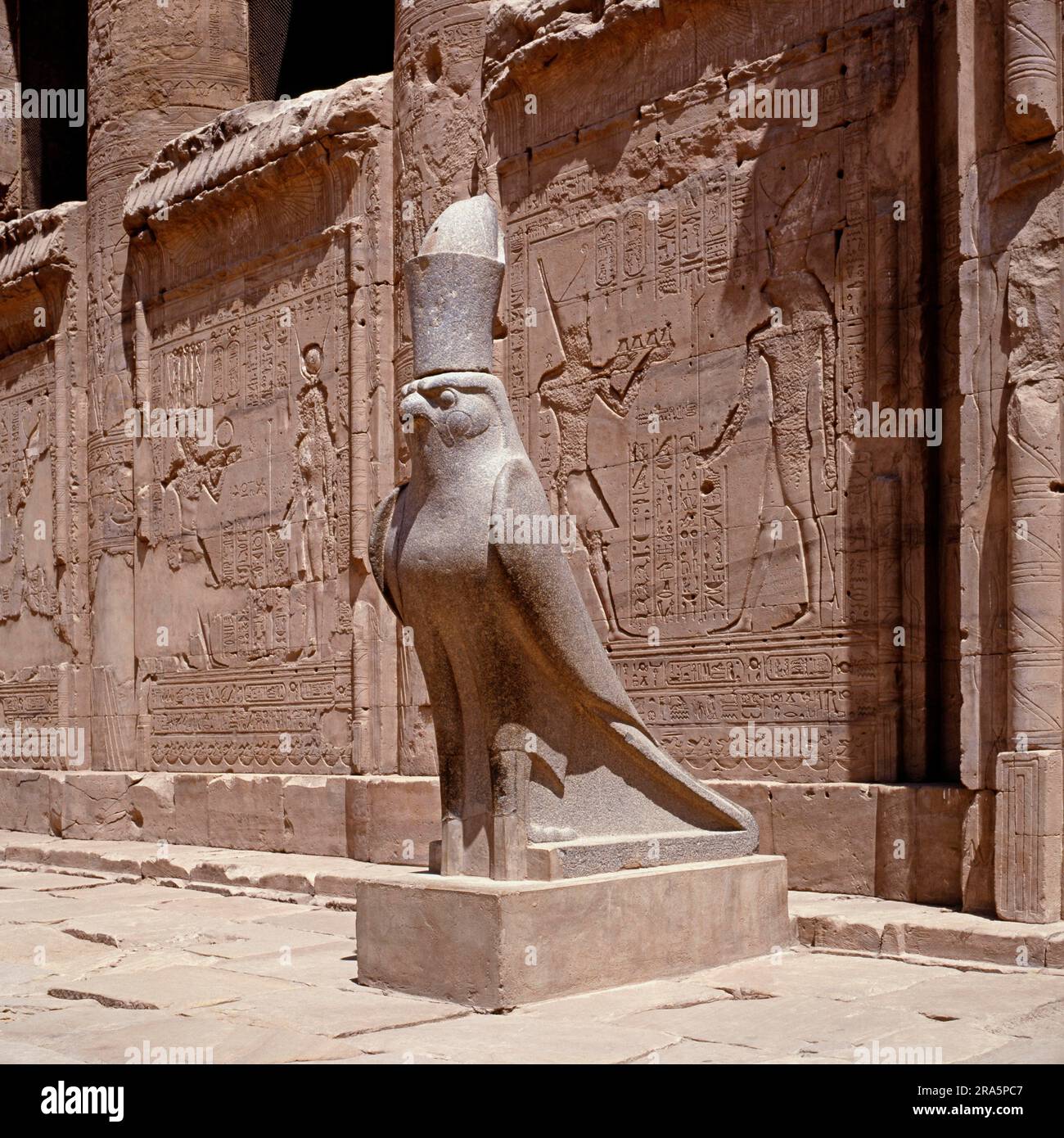 Horus statue, Horus temple, Edfu, Idfu, Egypt Stock Photo - Alamy