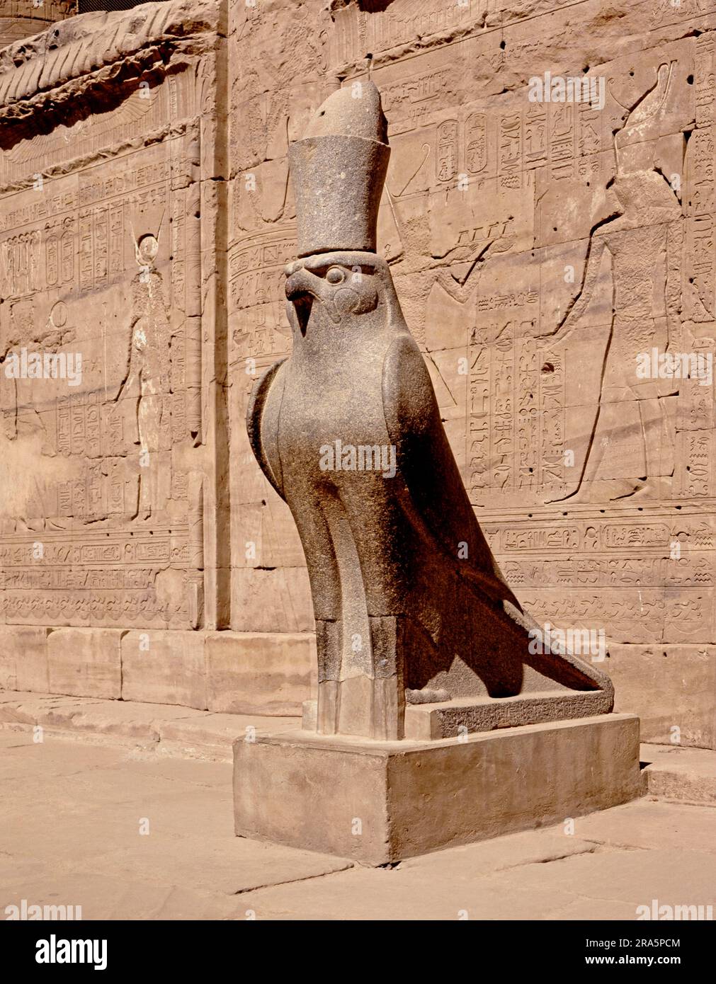 Horus statue, Horus temple, Edfu, Idfu, Egypt Stock Photo - Alamy