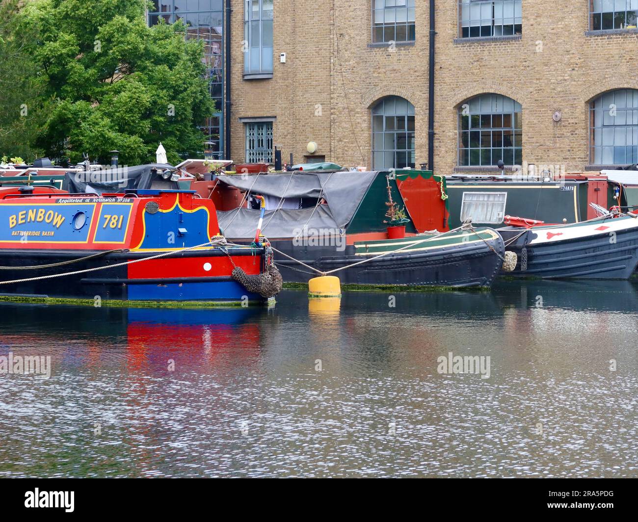 London, UK - June 2023 : Rear of the London Canal Museum. canal boats ...