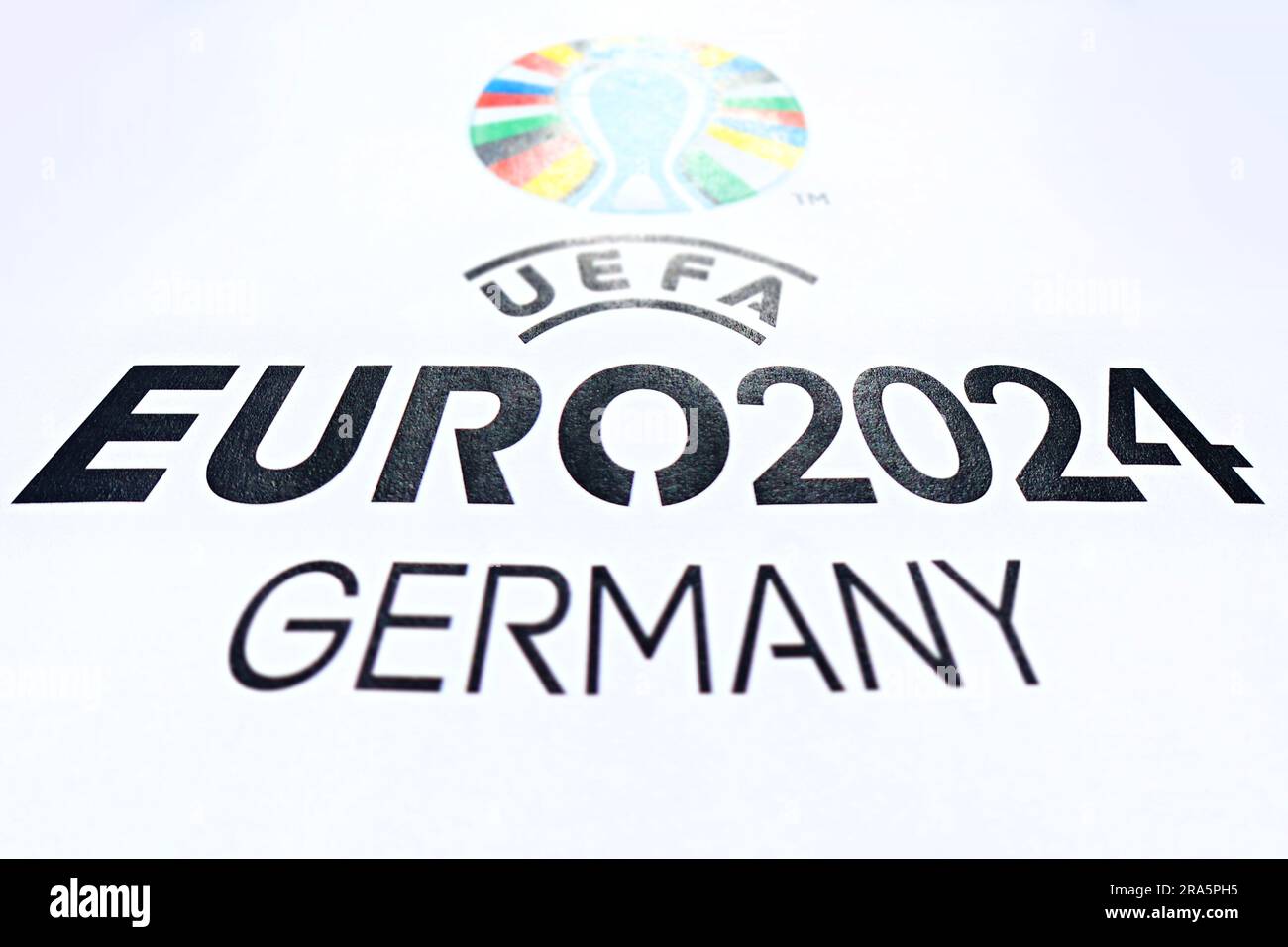 Ukraine. 30th June, 2023. In this photo illustration, a UEFA Euro 2024 ...