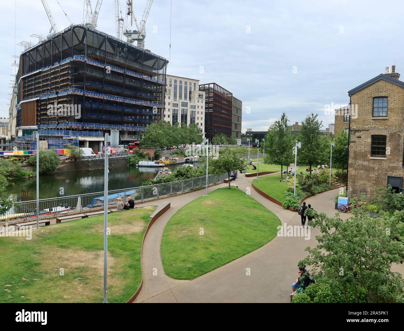London, UK - June 2023 : Handyside Gardens, Coal Drops Yard, Kings ...