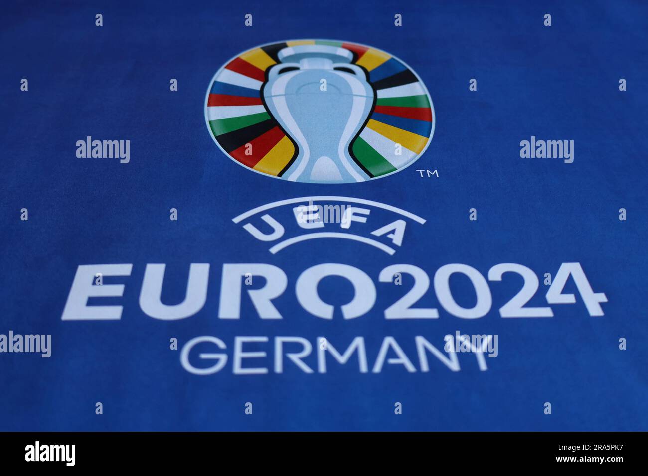 Ukraine. 30th June, 2023. In this photo illustration, a UEFA Euro 2024 ...