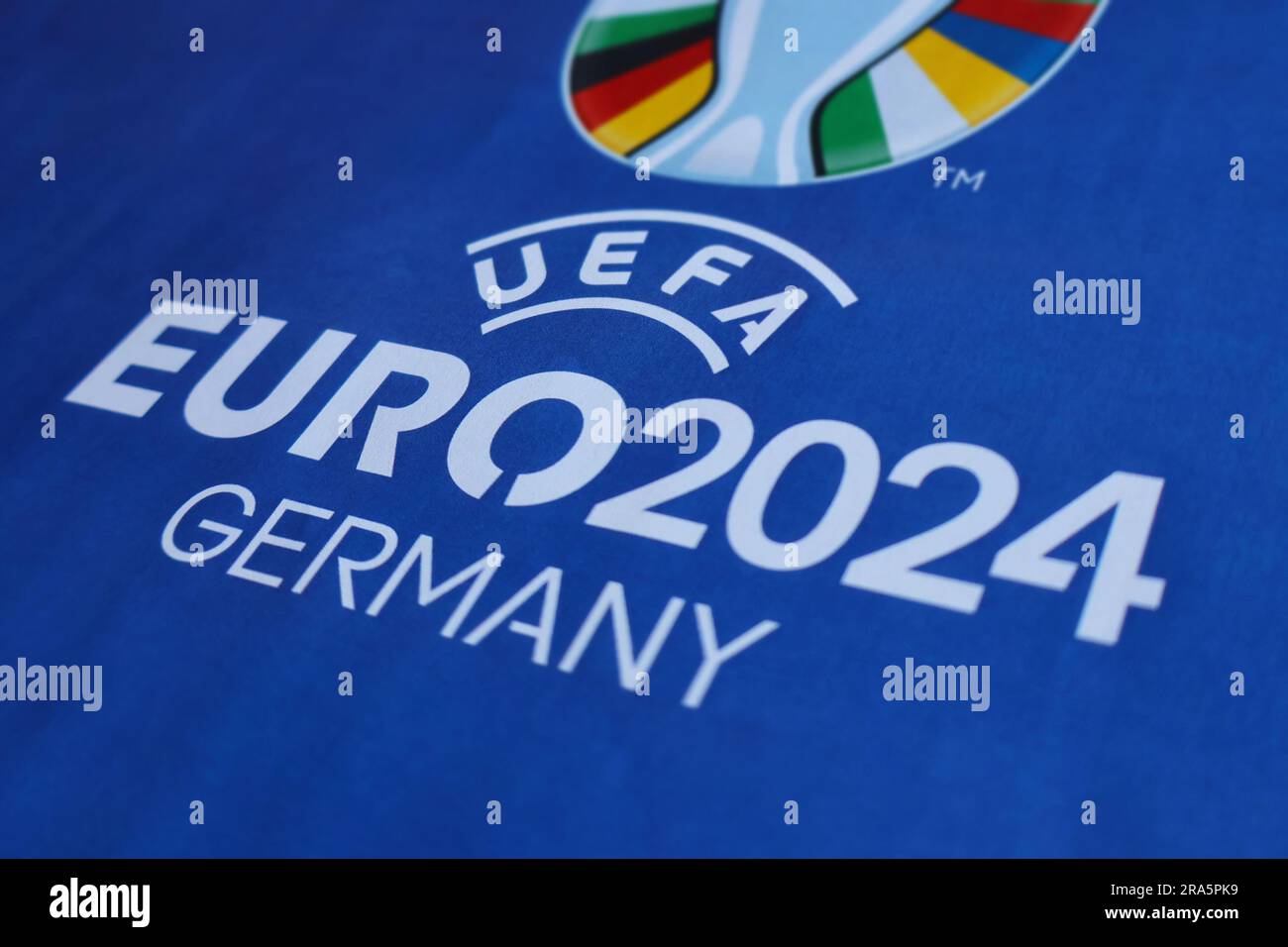 Ukraine. 30th June, 2023. In this photo illustration, a UEFA Euro 2024 ...