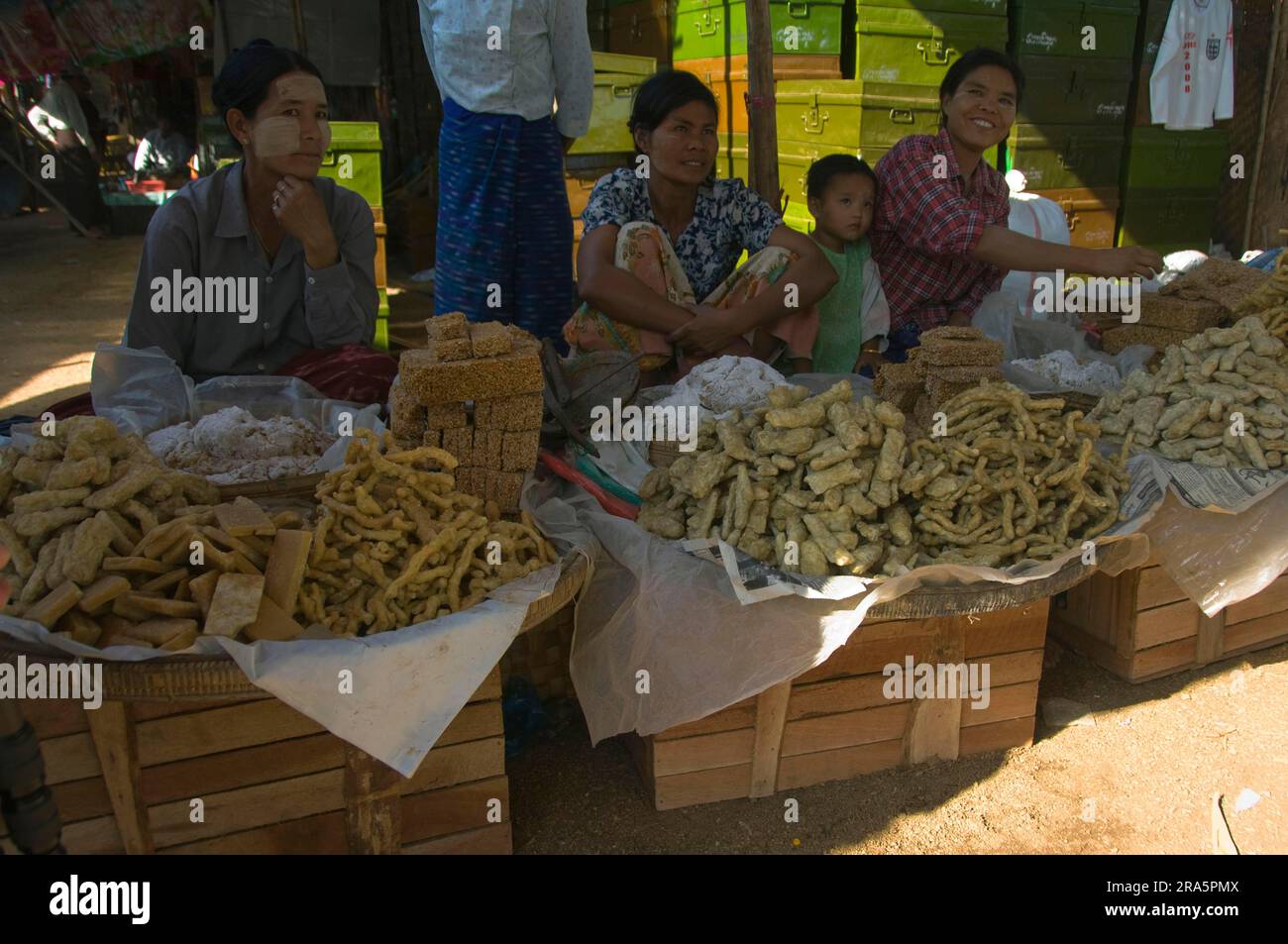 Fruit and vegetable stall, market, Bagan, Burma, Pagan, Myanmar Stock ...
