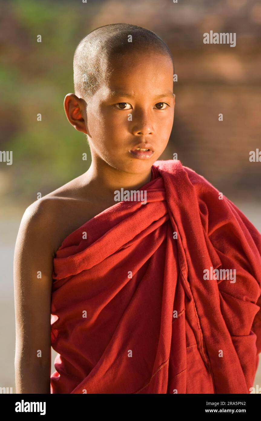 Young Buddhist monk, Bagan, Burma, Pagan, Myanmar Stock Photo - Alamy