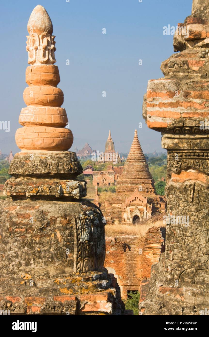 View from Tayoke Pyay Temple, Bagan, Burma, Pagan, Myanmar Stock Photo ...