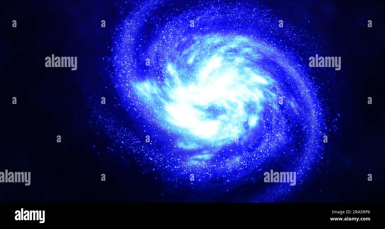 Abstract space blue galaxy with stars and constellations futuristic ...