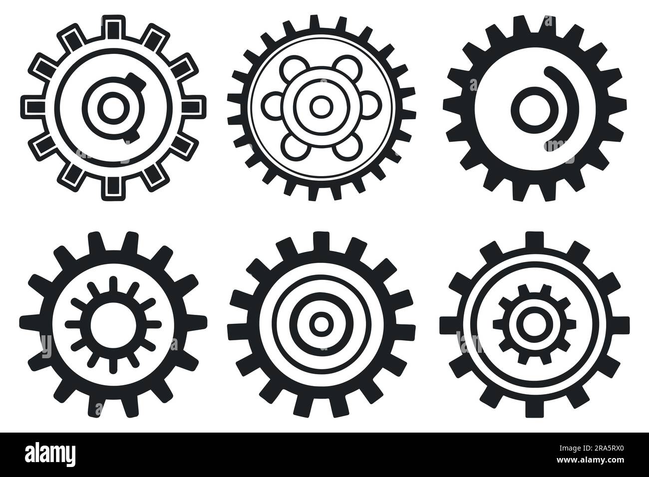 gear collection mechanism gear vector, gear set, vector gear set Stock ...