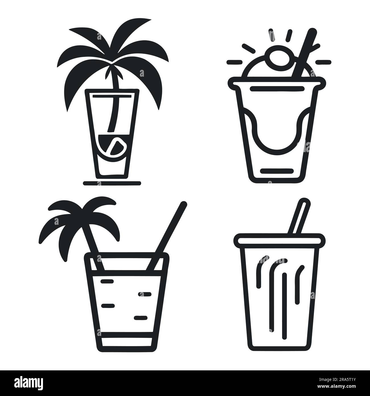 Ice cubes drinks cocktails Stock Vector Images - Alamy