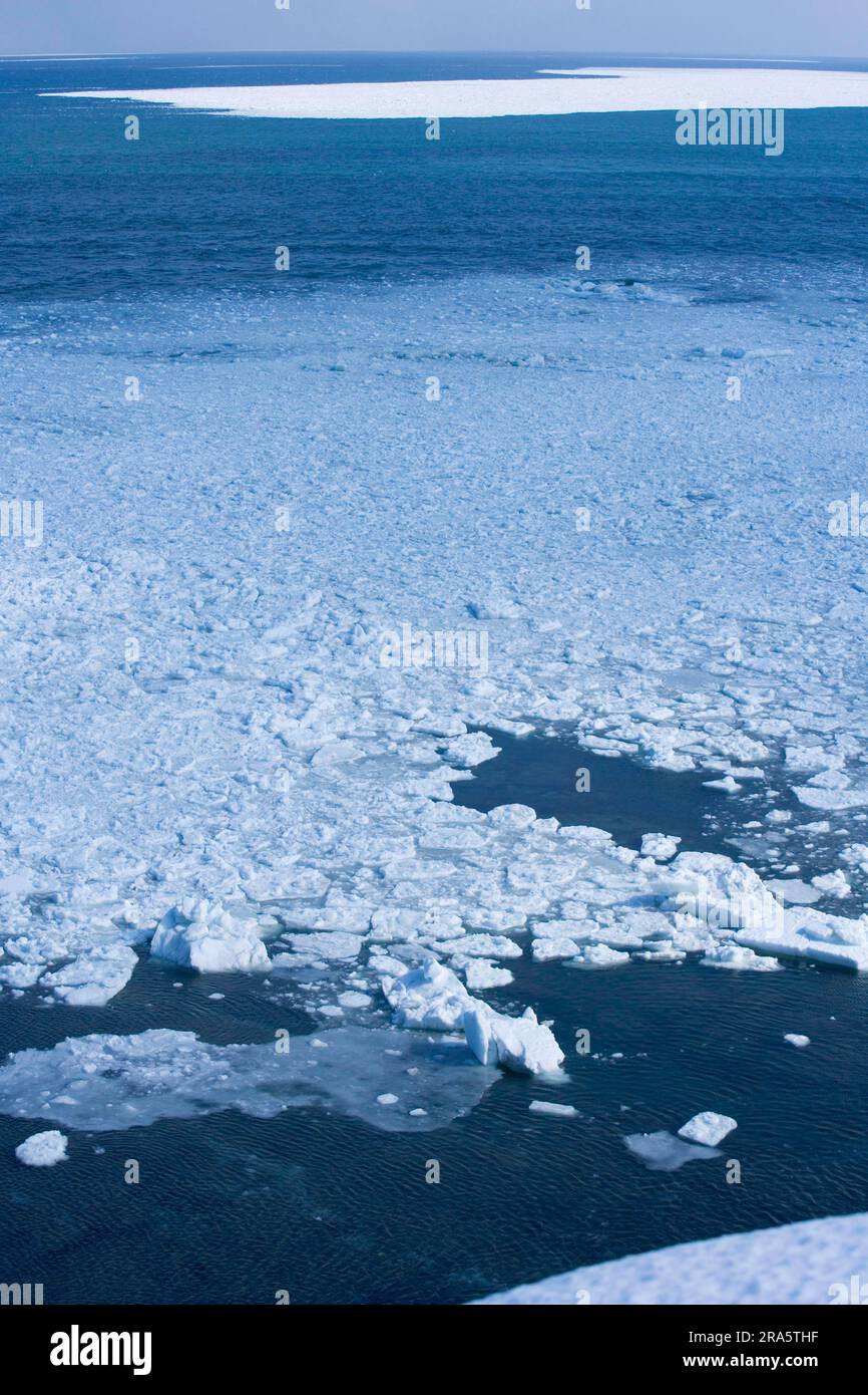 Drift ice, Cape Notoro, Hokkaido, Cape Notoro, Japan Stock Photo - Alamy