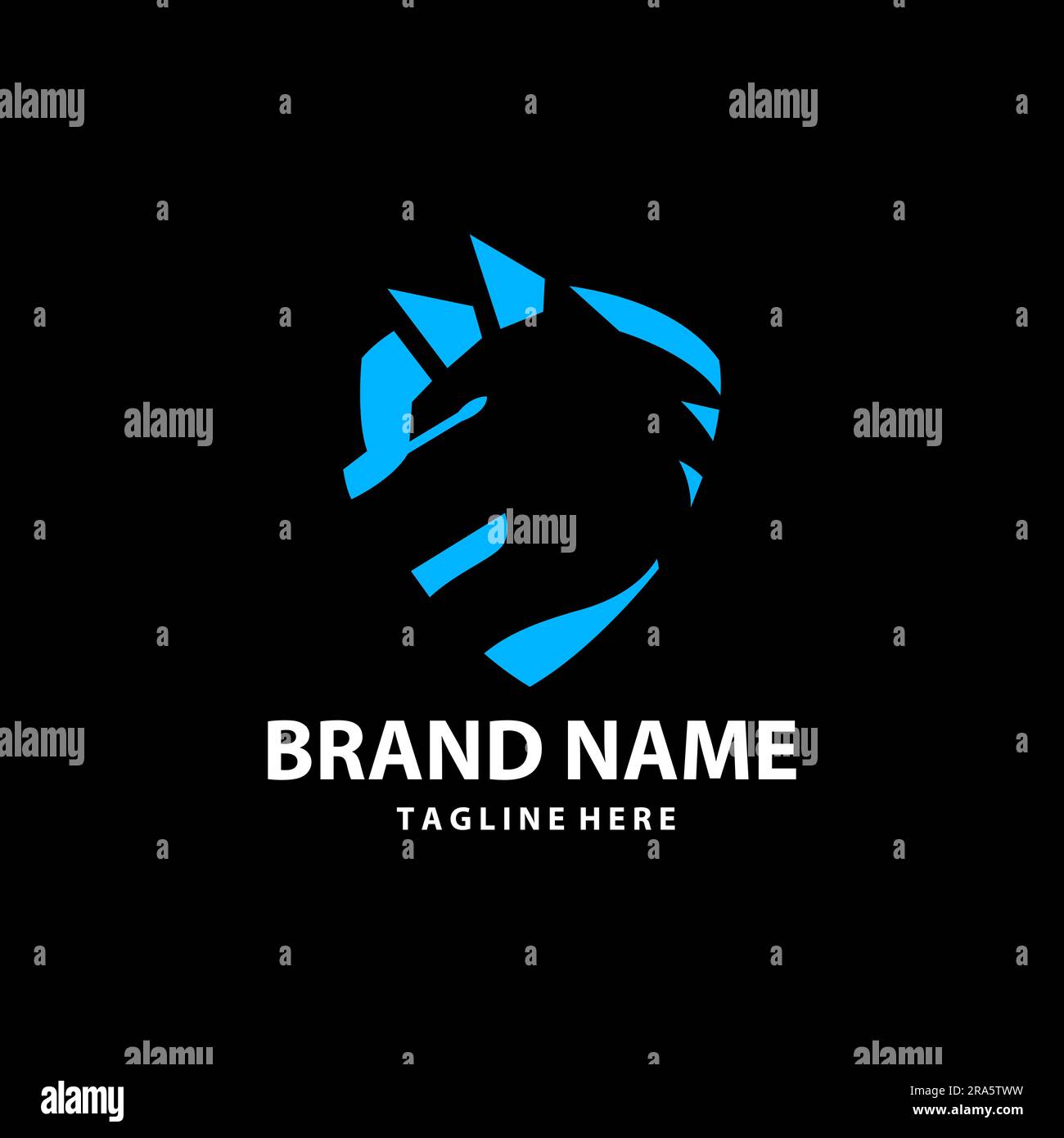 abstract wolf head shield technology logo design Stock Vector Image ...