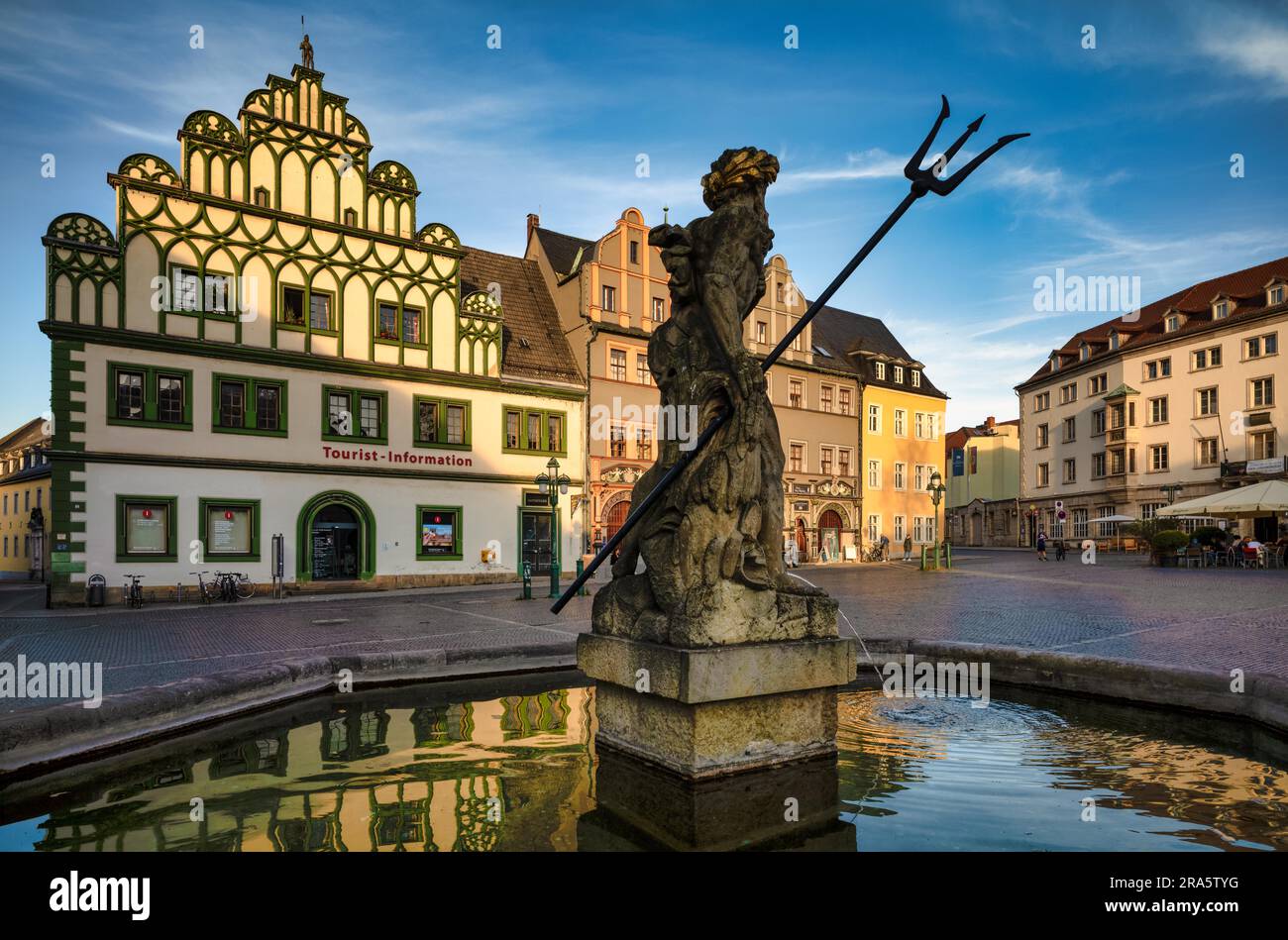 Neptune Fountain, tourist information, historic Cranach House ...