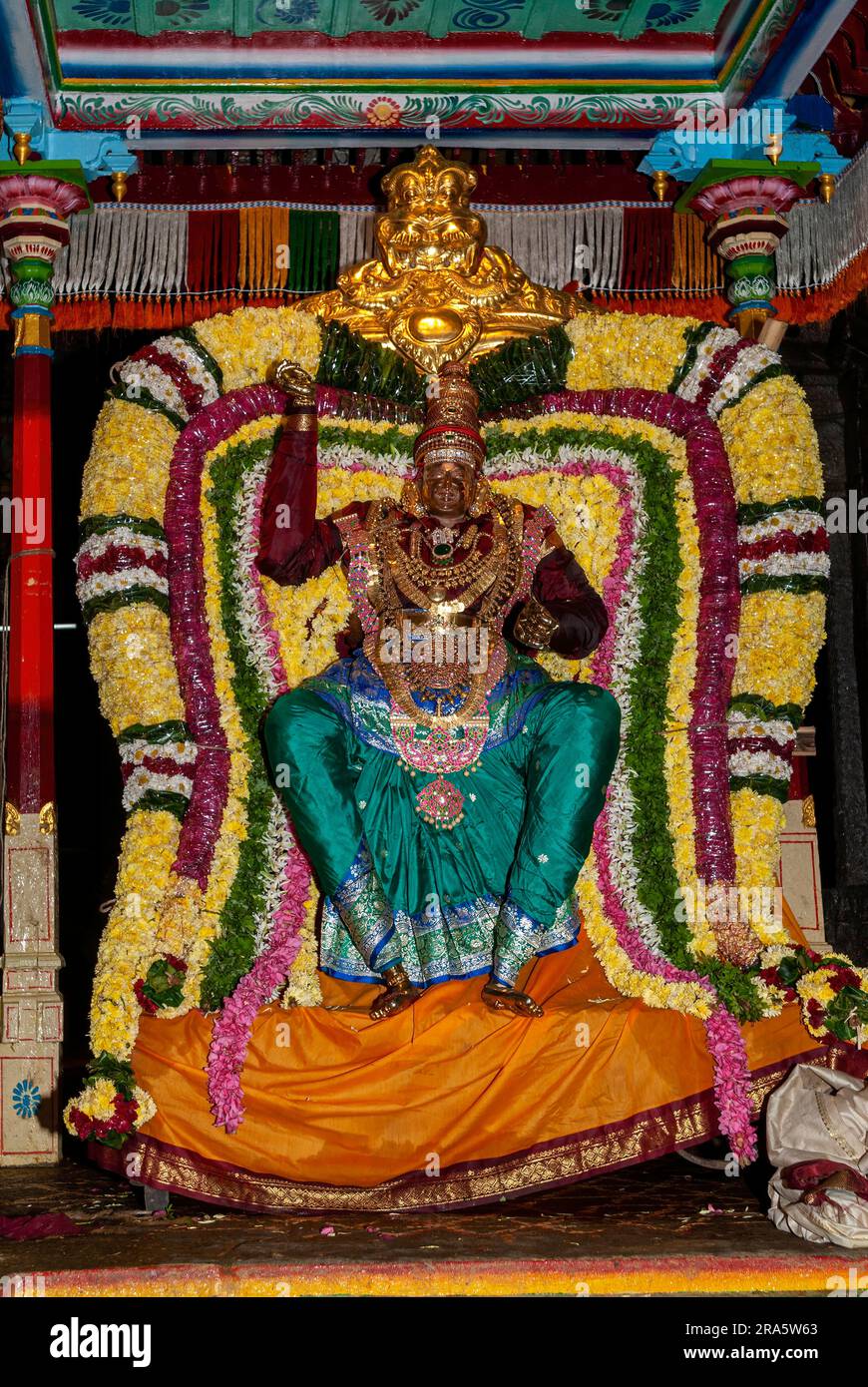 Procession of urchava deity Goddess Unnamalai during Karthigai Karthiga ...