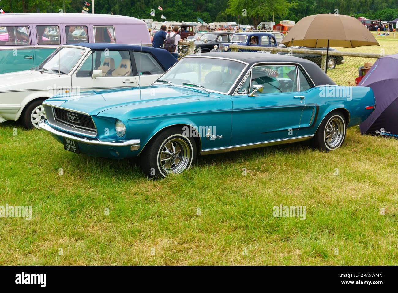 A Ford Mustang V8 289 built in 1968 at a vintage vehicle rally in the ...