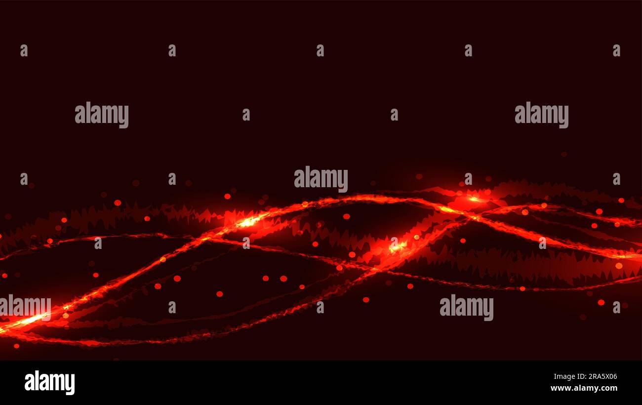 Abstract red energy glowing bright fire colored mottled neon burning ...