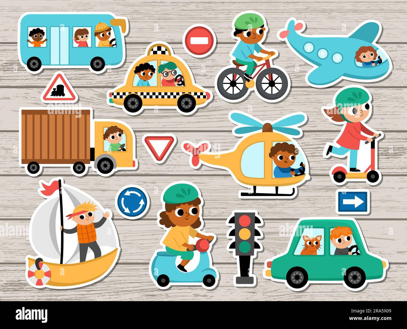 Children drivers Stock Vector Images - Alamy