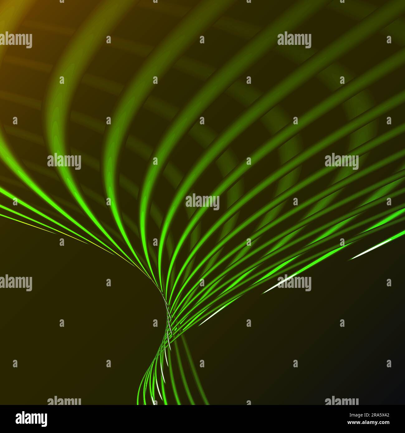 Beautiful green abstract magical energy electric spiral twisted cosmic ...