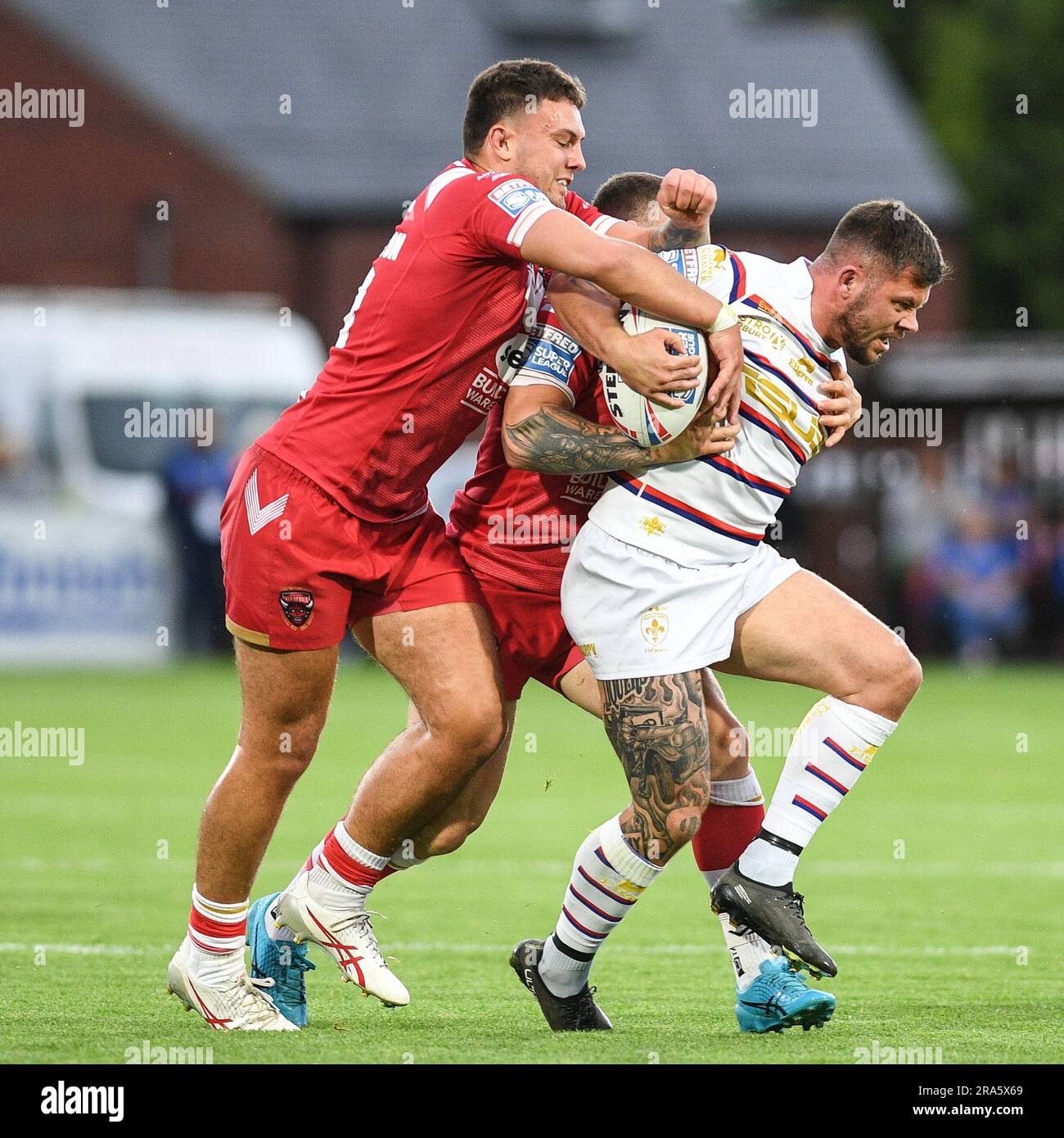 Wakefield, England - 23rd June 2023 - Wakefield Trinity's Liam Hood ...