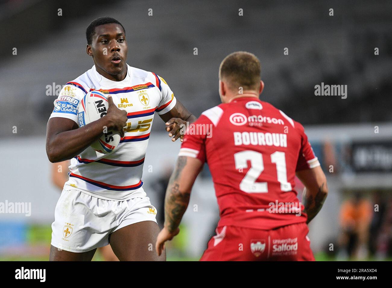 Wakefield, England - 23rd June 2023 - Wakefield Trinity's Sam Eseh ...