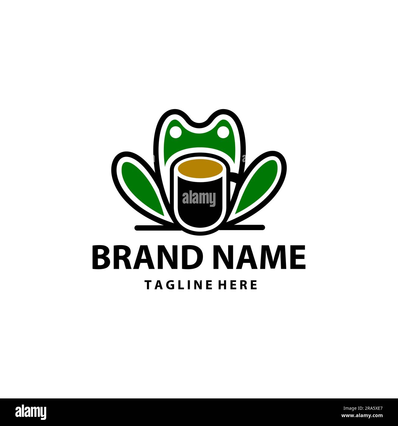 Frog vintage logo hi-res stock photography and images - Alamy