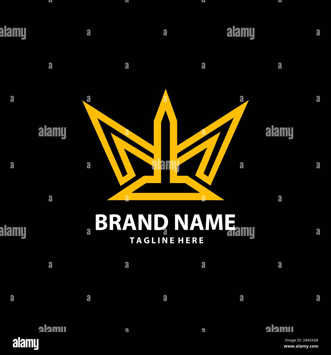 initial abstract letter M trendy crown luxury logo design Stock Vector ...