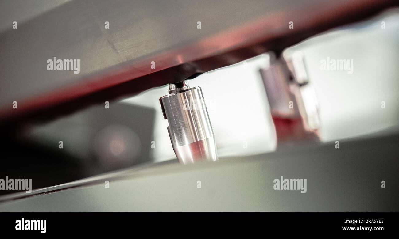 Printing house printing process interior machines paper Stock Photo - Alamy