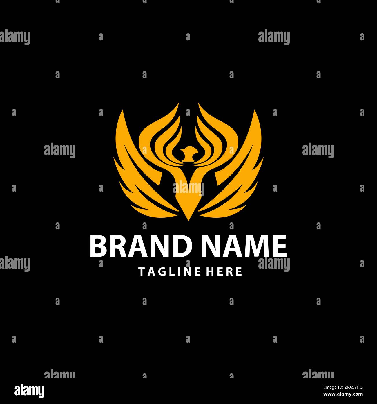 luxury winged eagle logo design Stock Vector Image & Art - Alamy