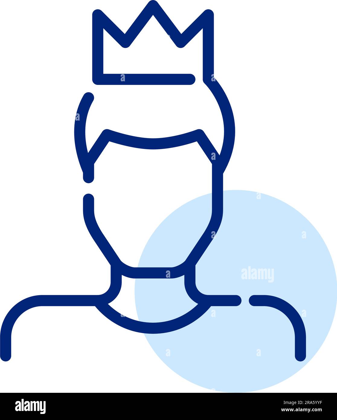 Male avatar with crown on his head. Premium user, luxury service. Pixel ...
