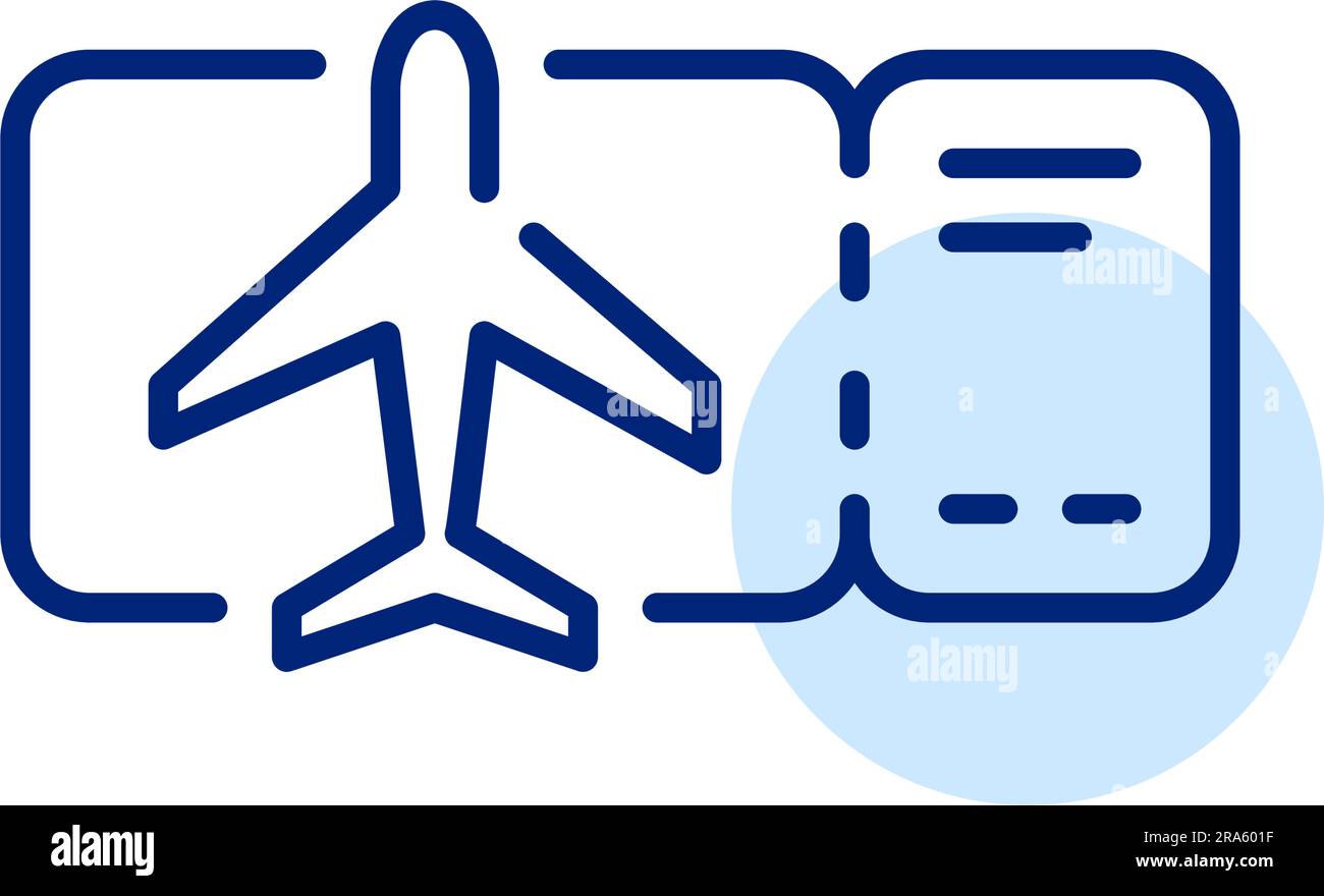 Boarding pass. Electronic flight ticket. Pixel perfect icon Stock ...