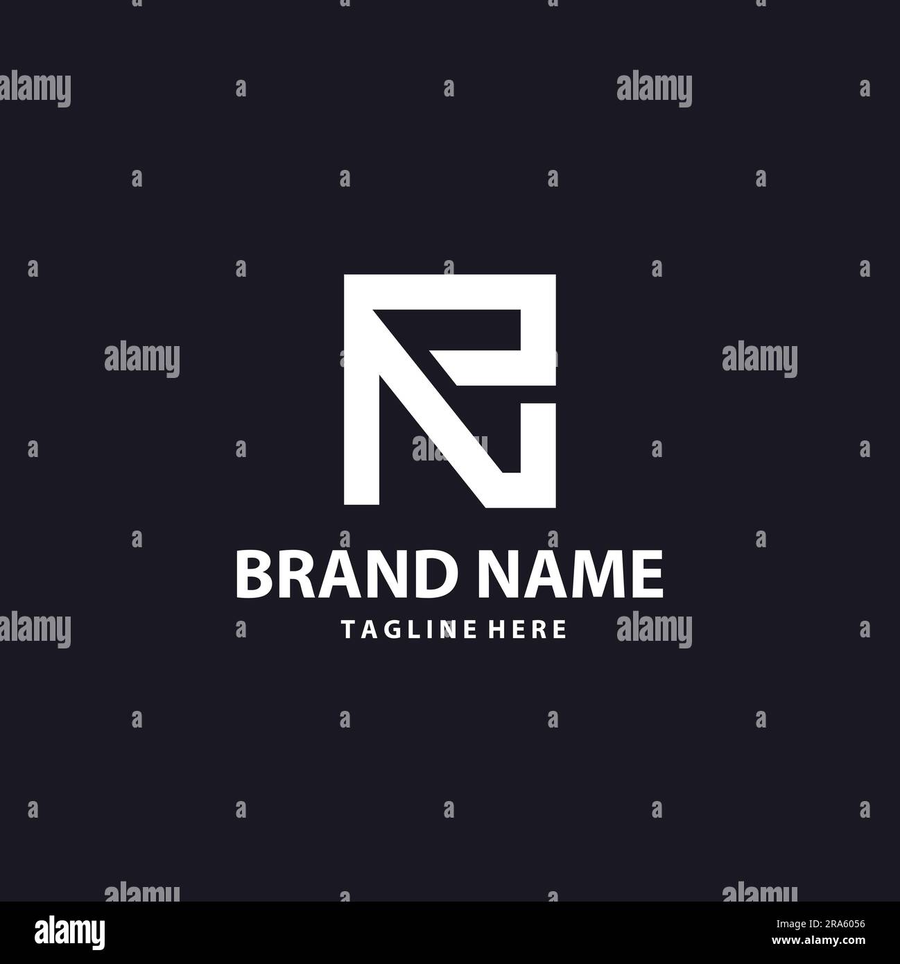modern initials RN, NR, PN, NP monogram logo design Stock Vector Image ...