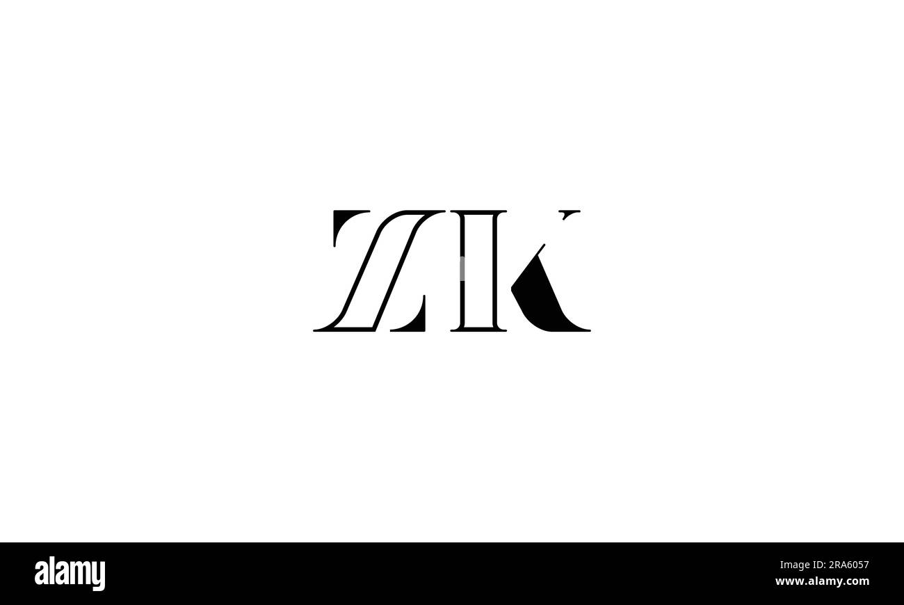 ZK, KZ, Abstract Letters Logo Monogram Stock Vector Image & Art - Alamy