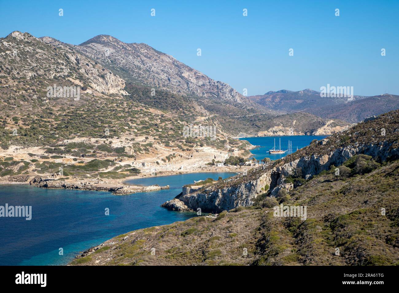 The ancient city of Knidos is in the Datca district of Muğla Stock ...