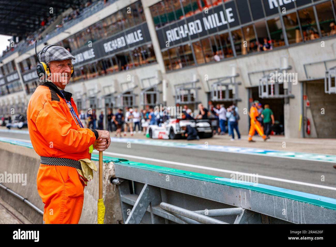 Le Mans, France. 01st July, 2023. pitlane, pitstop, branding during the Le Mans Classic 2023 ...