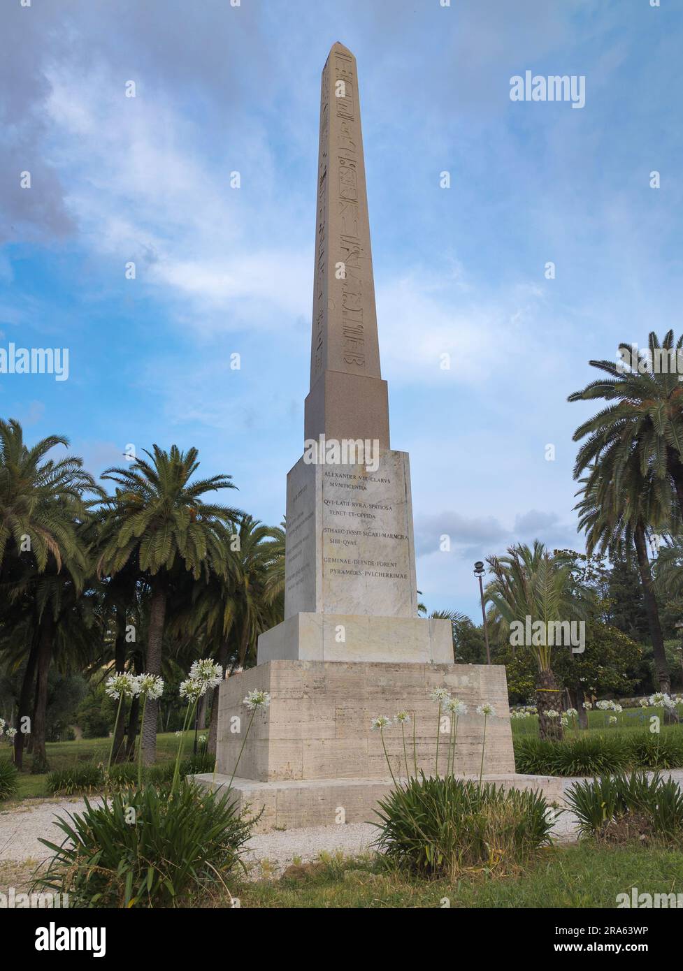 Egyptian style obelisk, park of Villa Torlonia, once the residence of ...