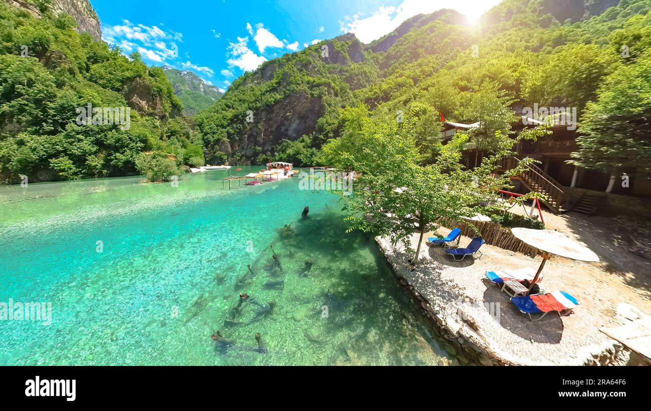 The Valbona River, commonly known as the Shala River, gracefully winds ...