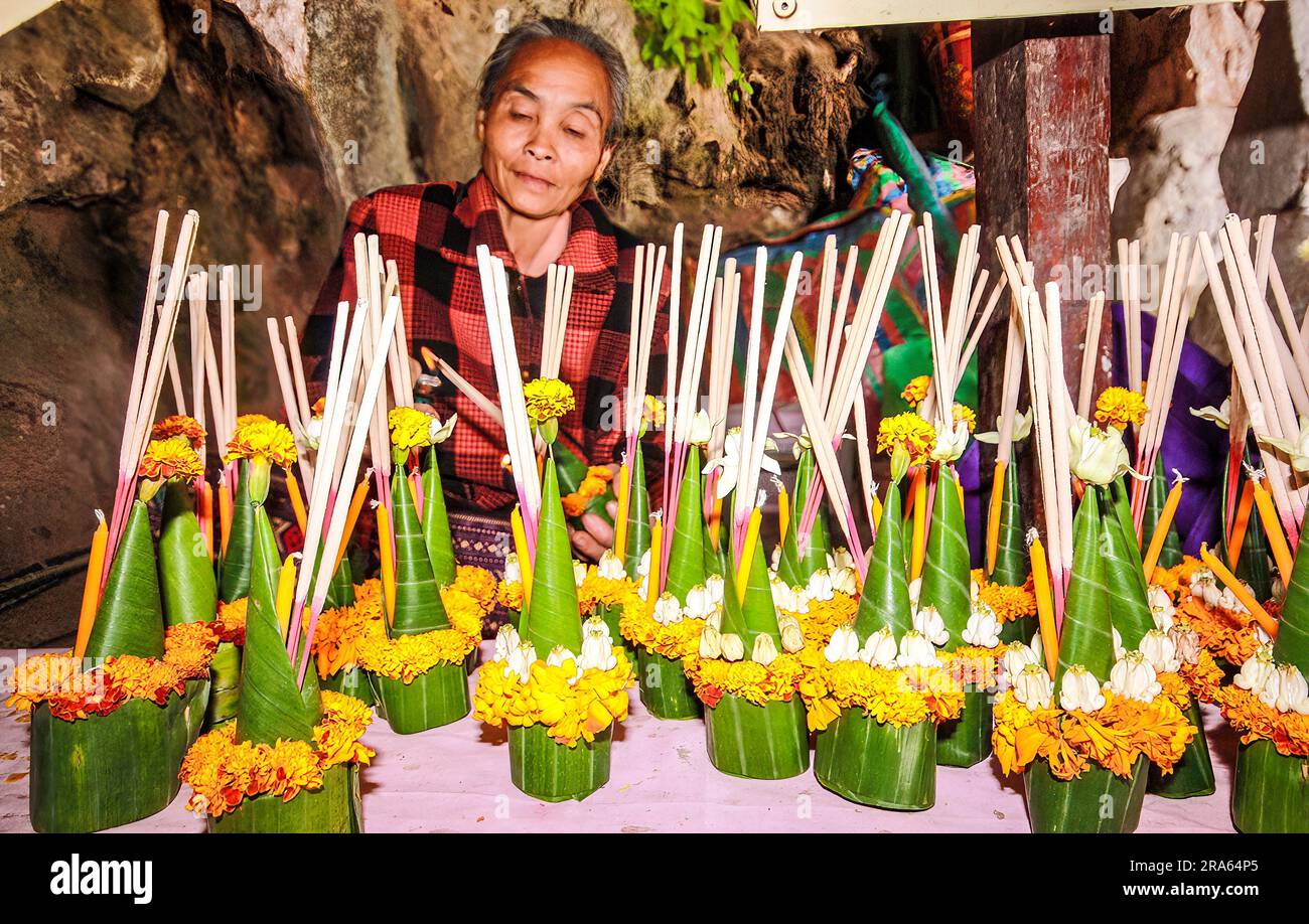 The Pak Ou caves Stock Photo - Alamy