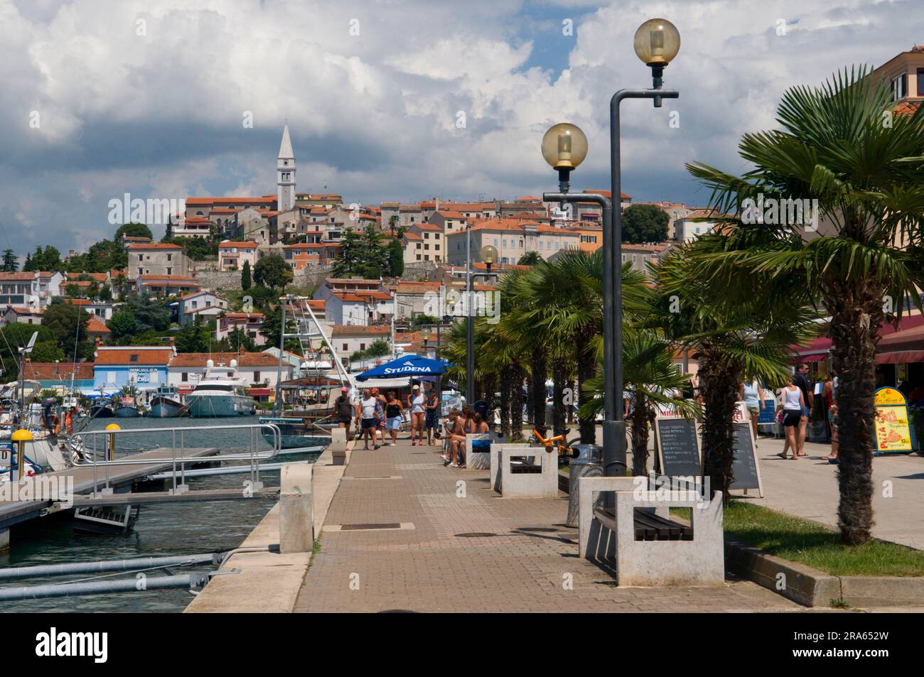 Harbour promenade, old town, Vrsar, Istria, Croatia Stock Photo - Alamy