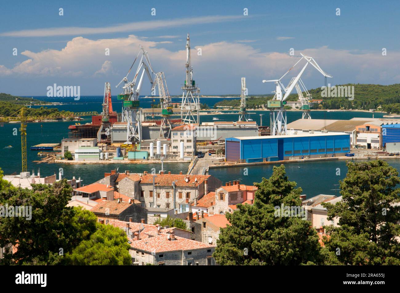 Industrial harbour, Pula, Istria, Croatia Stock Photo - Alamy