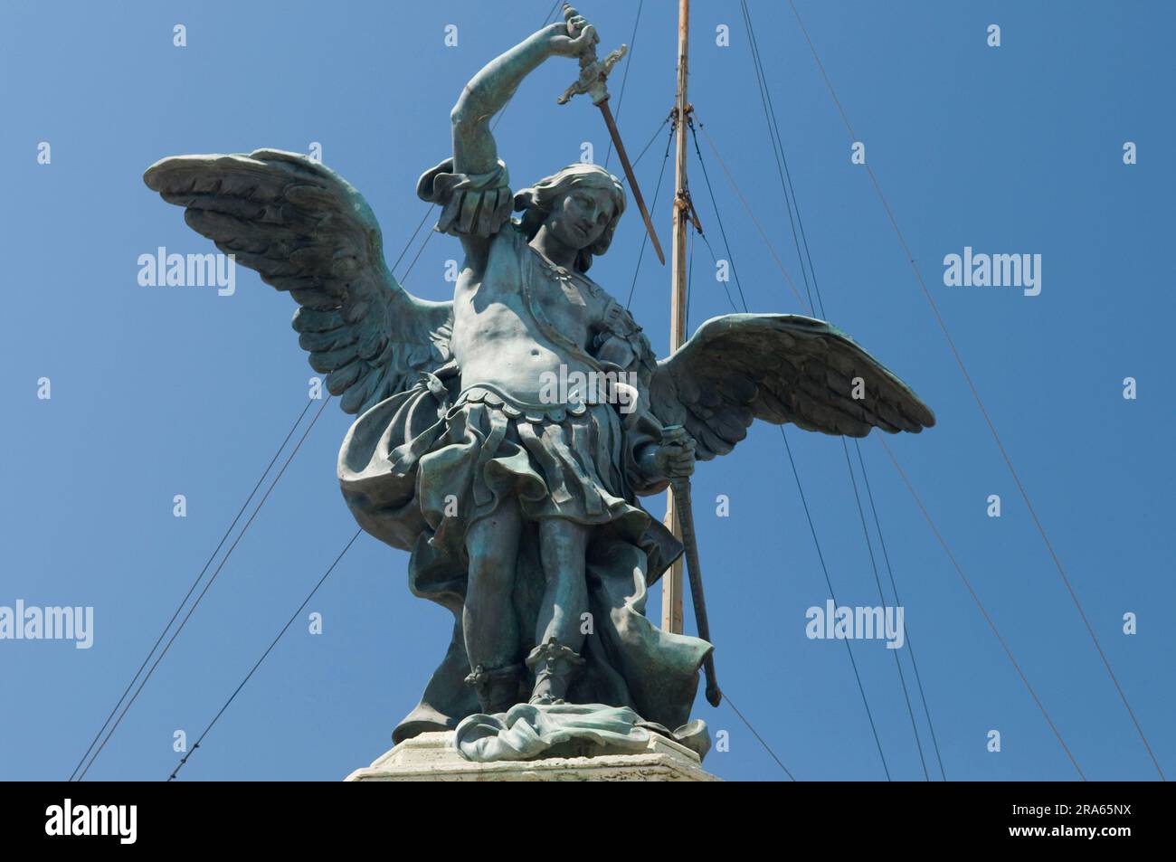 Statue of the Archangel Michael, Castel Sant'Angelo, Rome, Lazio, Italy ...